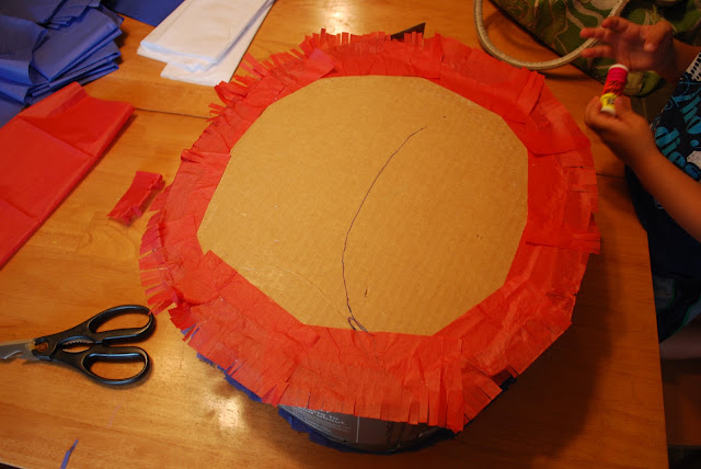 Sunshine and a Summer Breeze: DIY Captain America Shield Pinata