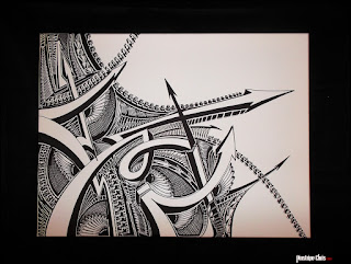 Pinstripe Chris: Sharpie Art on Canvas Complete