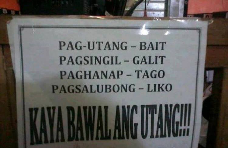 Bawal ang Utang!!!