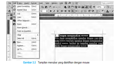 Penggunaan Menu dan Ikon pada Microsoft Word 2003 - Sakersomu ...