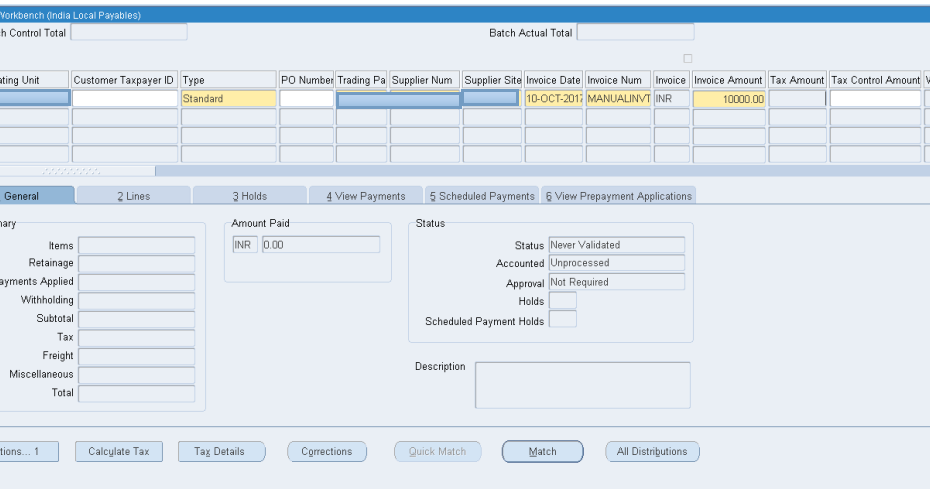 Oracle Masterminds Manual Ap Invoice Creation And Cancellation With Gst