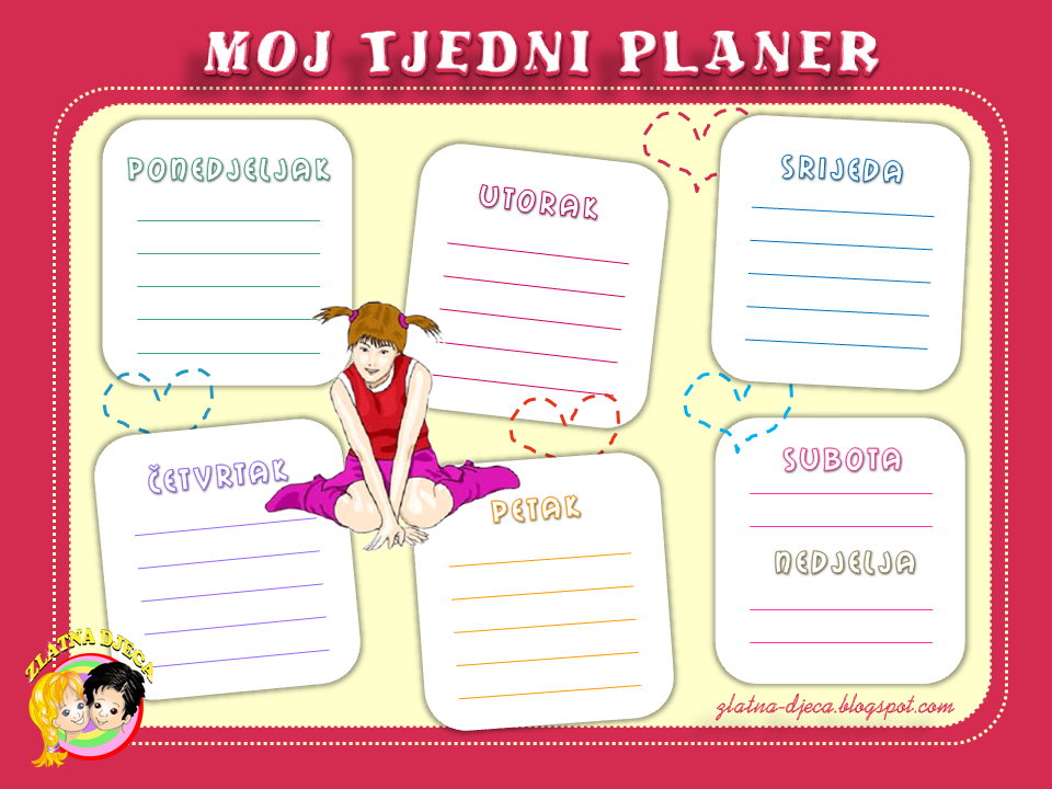 Zlatna djeca: Tjedni planeri