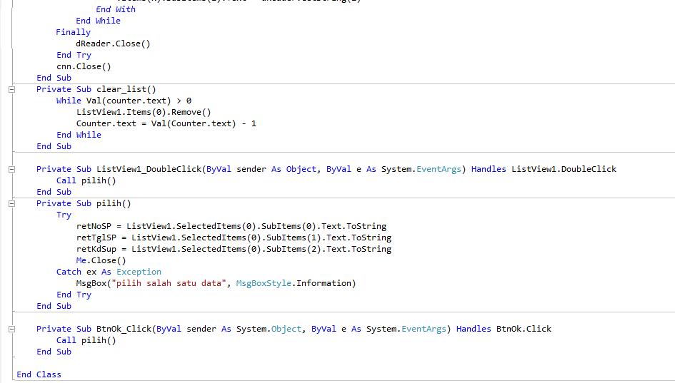 Database Programming: Lanjutan Coding Form Supplier