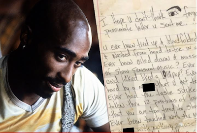 Tupac's racy love letter to be sold for $25k (Photo)