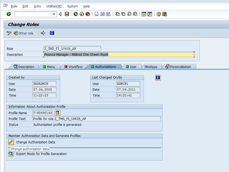 SAP Basis For Beginner: Changing User Company Code In Roles