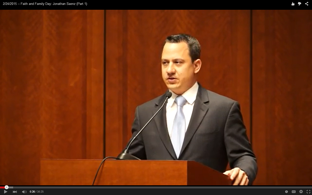 Cahnman's Musings: Faith and Family Day: Jonathan Saenz (Religious ...