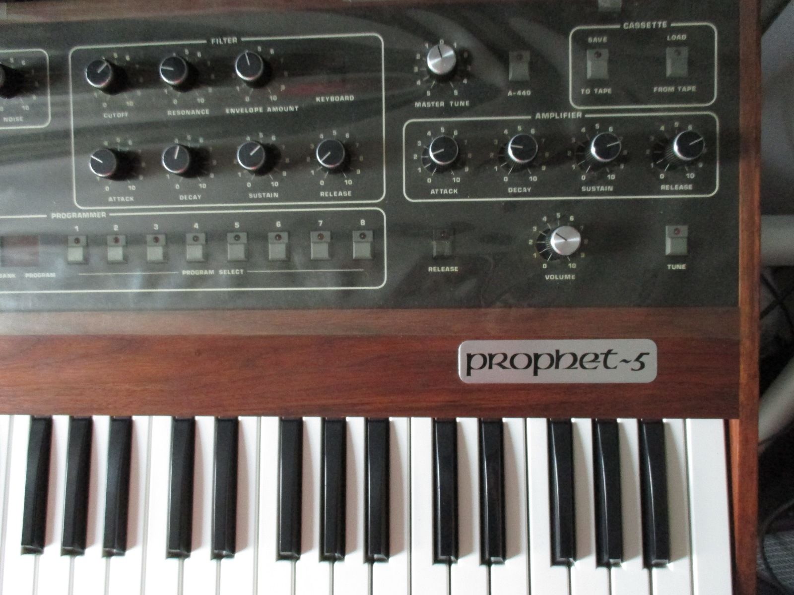 MATRIXSYNTH: Sequential Circuits Prophet 5 Synthesizer with Plastic Overlay