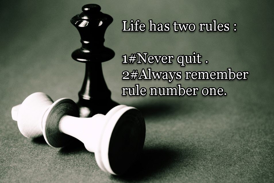 Life has two rules - Staying Alive is Not Enough