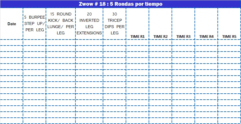 Zona Fitness: #RetoFitness Recapitulando Julio: Workout Zwow's
