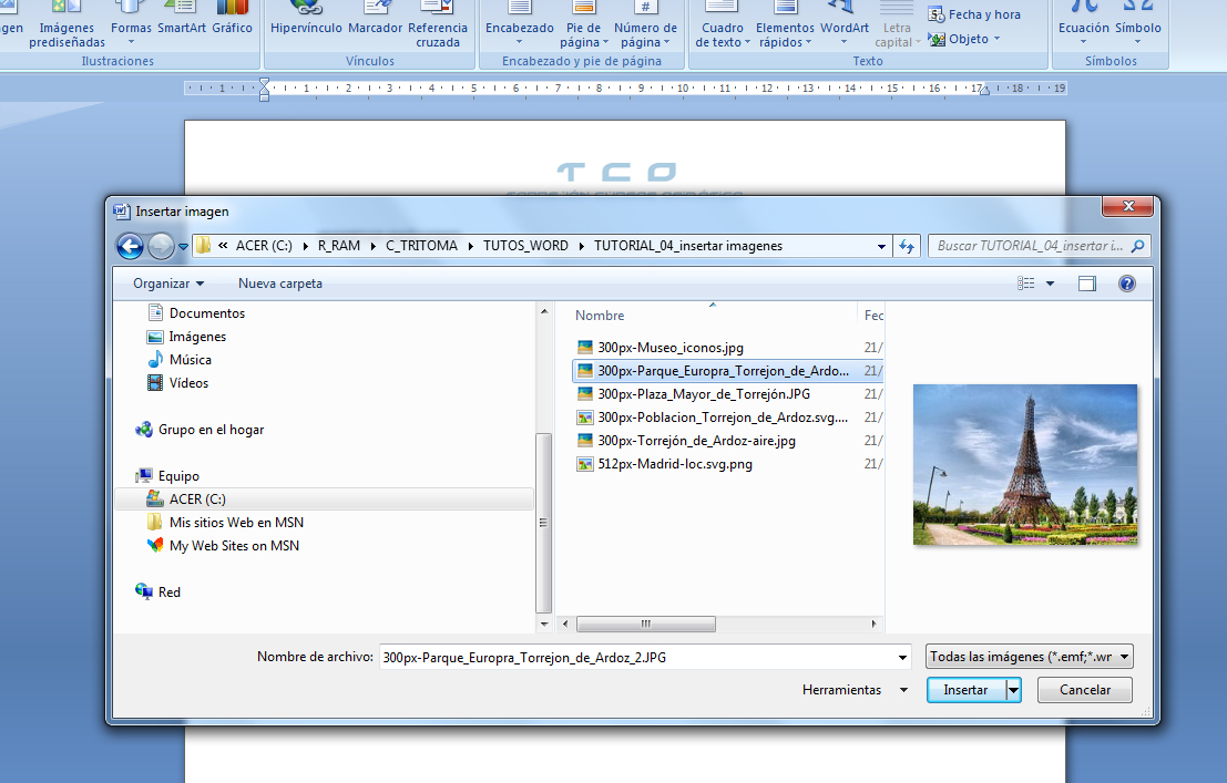 WORD: WORD_TUT_05_insertar imágenes