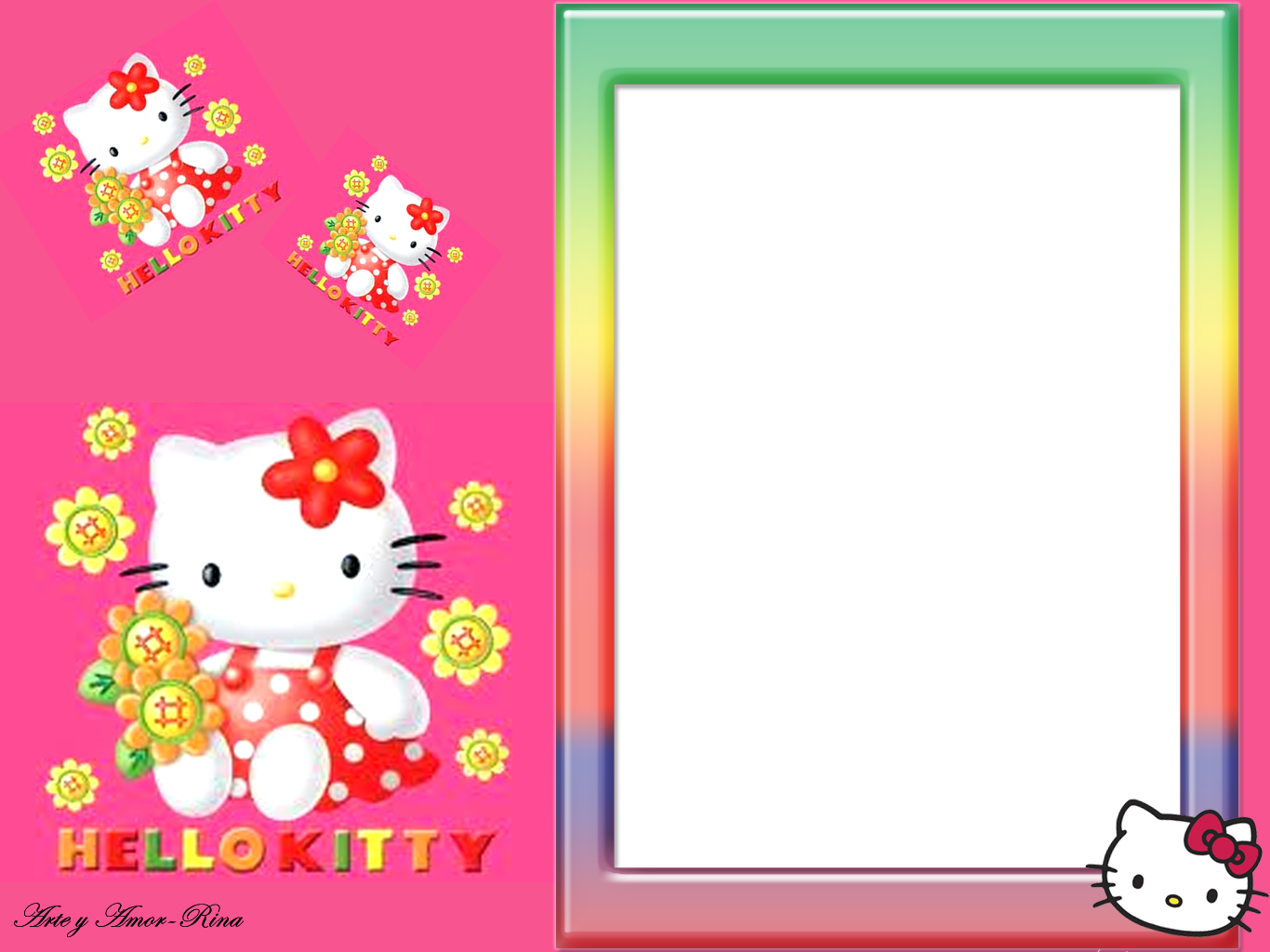 Arte y amor: Otro marco de Hello Kitty