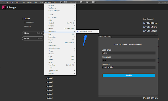 Experiencing Adobe Experience Manager (AEM, CQ): AEM 62 - InDesign CC ...