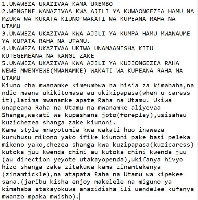 Video::Utamu wa Shanga Kiunoni muwapo Chumbani jua jinsi ya kuzitumia ...