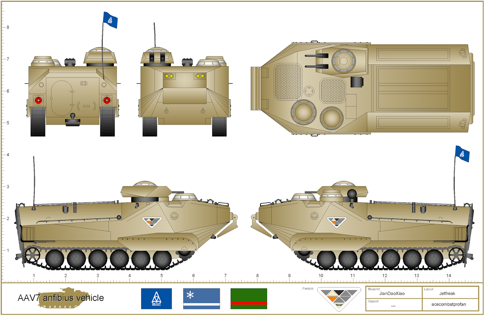Ace Combat Model - Drawings: Assault Amphibious Vehicle-7