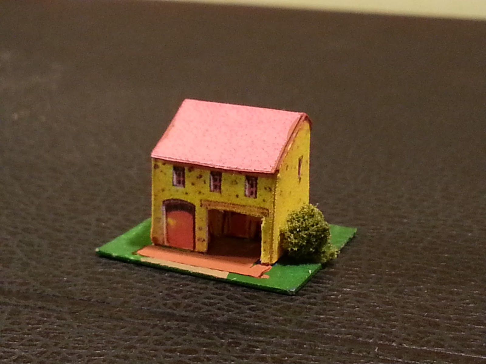 A Miniatures Hobby Room: 1/1200 Card Buildings
