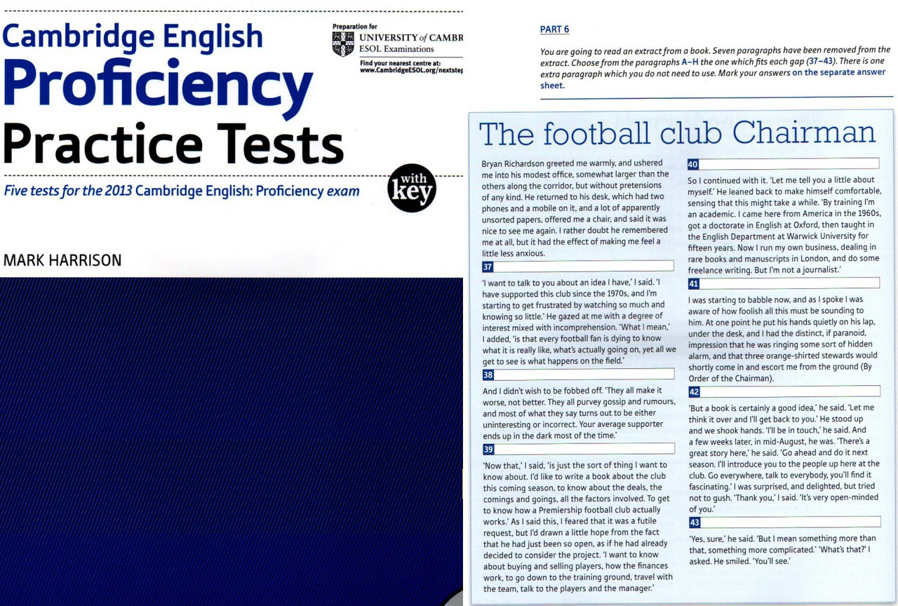 PROFICIENCY PRACTICE TESTS