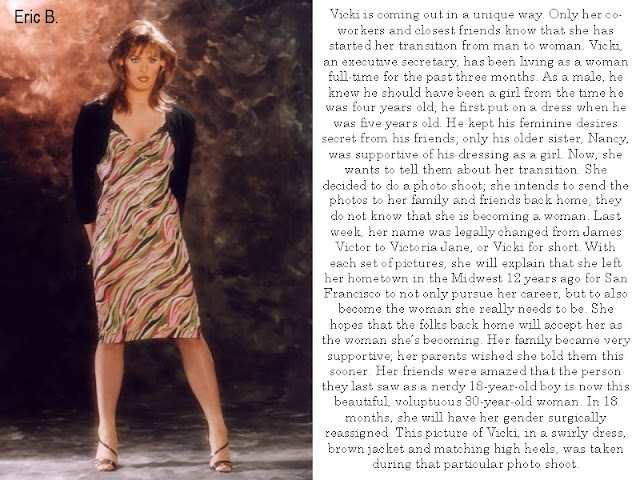 Eric's Transgender Captions: Coming Out Photo Shoot