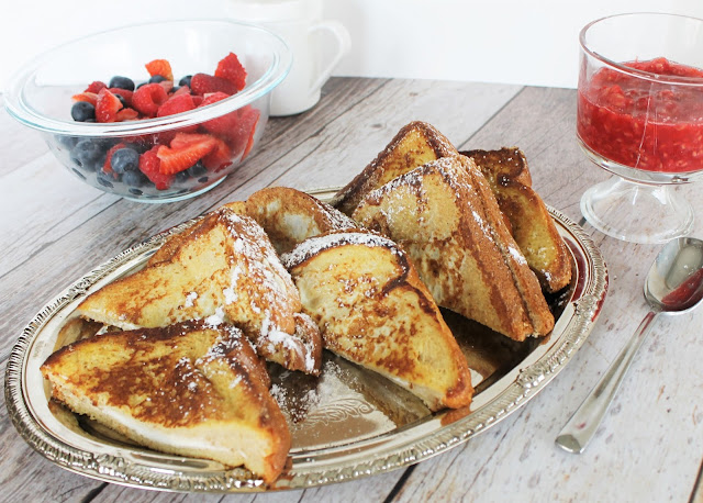 Stuffed French Toast Recipe with Raspberry Sauce | Sew Simple Home
