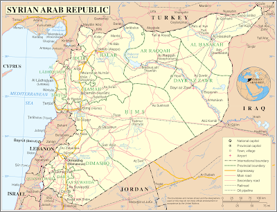 Peta Negara Suriah / Syria map