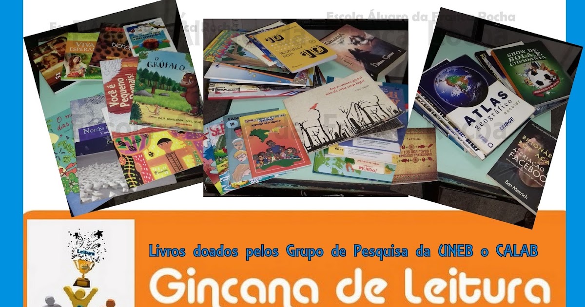 Escola Álvaro Da Franca Rocha Doações De Livro Gincana De Leitura