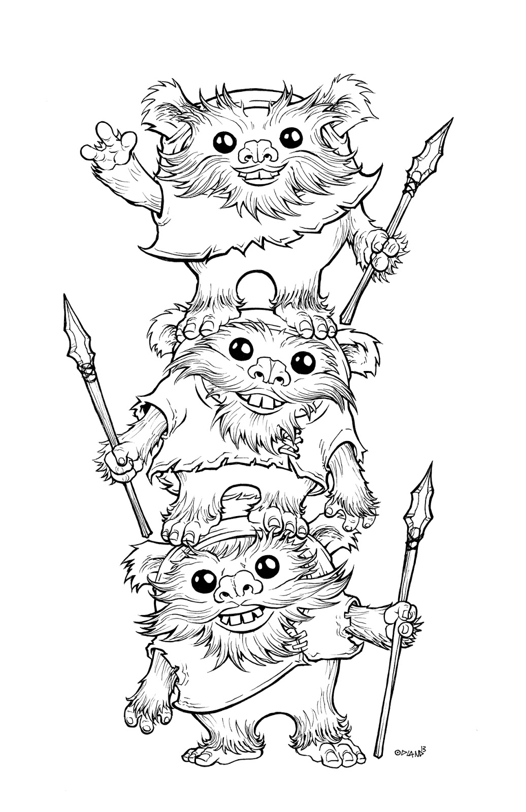 Tim Odland: EWOKS Ink and pencils