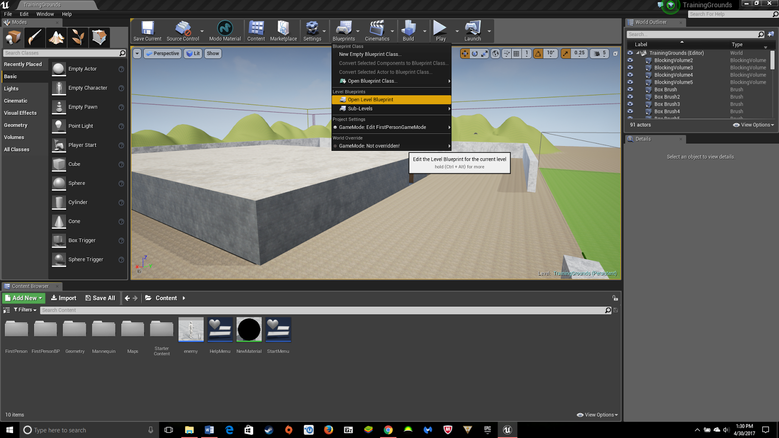 Game Design and Development: Level Streaming in Unreal Engine 4