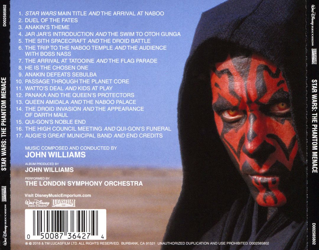 Soundtrack Covers: Star Wars Episode 1 The Phantom Menace Remastered ...
