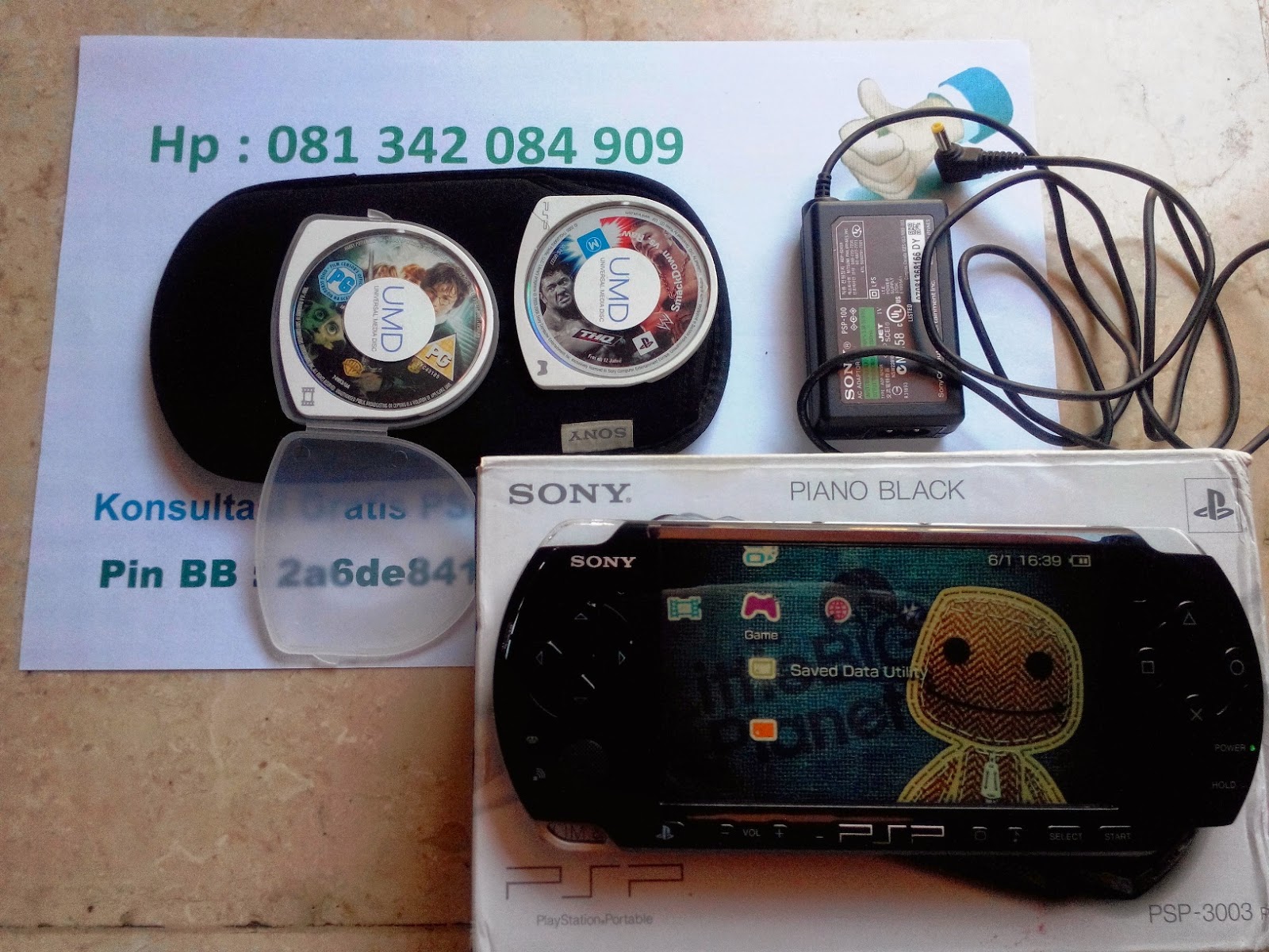 #53 PSP 3003 Black Persona 3 Memory 16 Gb + 2 UMD Sony - Obral PSP Second