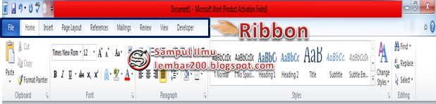 Belajar Menu Ribbon Di Microsoft Word - Sampul Ilmu