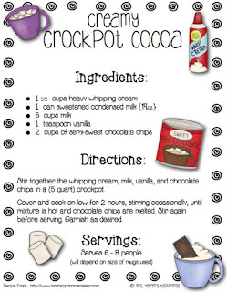 Mrs. Heeren's Happenings: {Crockpot Cocoa} Procedural Writing and Yummy ...