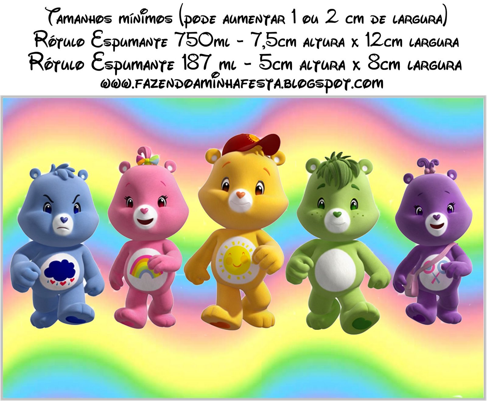 Care Bears Party: Free Printable Candy Bar Labels. - Oh My Fiesta! in ...