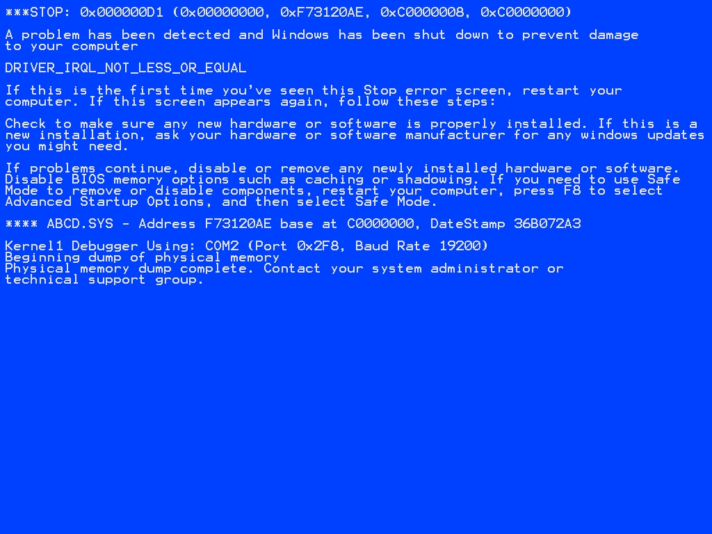 Evolution Of Blue Screen ~ WELCOME TO THE WORLD OF TECHIE