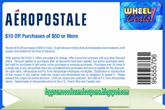Free Promo Codes and Coupons 2023: Aeropostale Coupons
