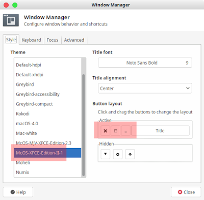 XFCE + Global Menu + Capitaine Theme Pack