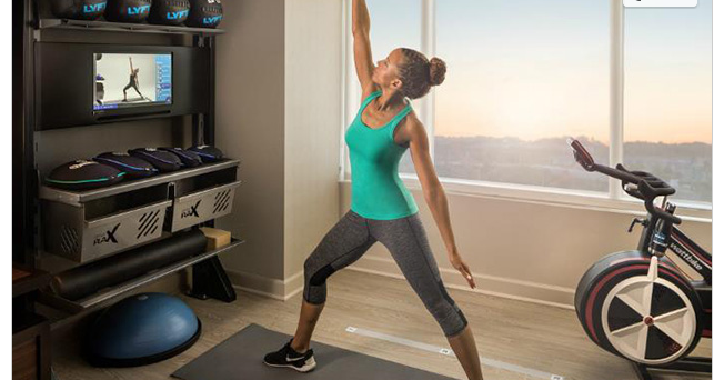 In-room workout in hotels