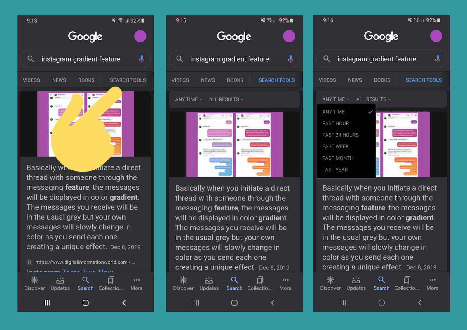 Google App For Android Features "Search Tools" To Filter Results By ...