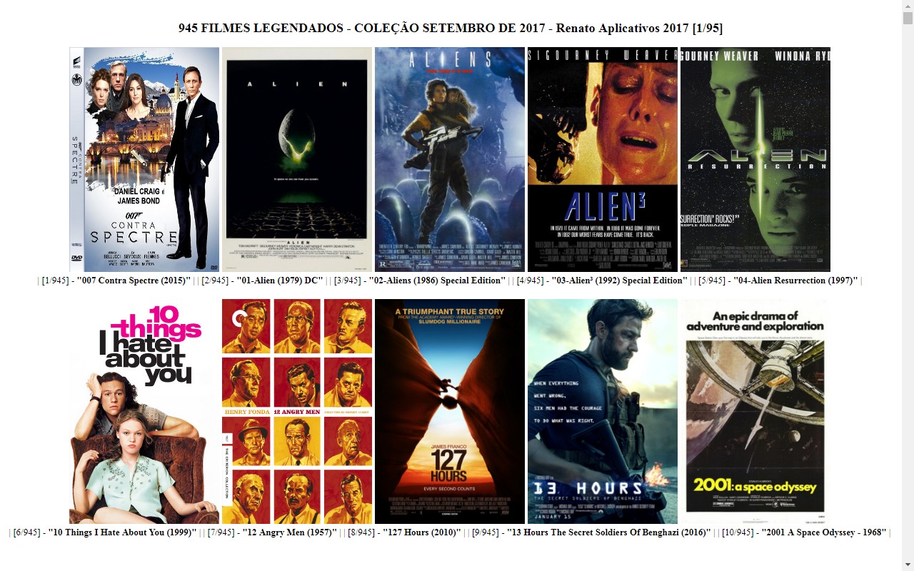 PUBLICADOS BRASIL: 945 FILMES LEGENDADOS - COLEÇÃO SETEMBRO DE 2017