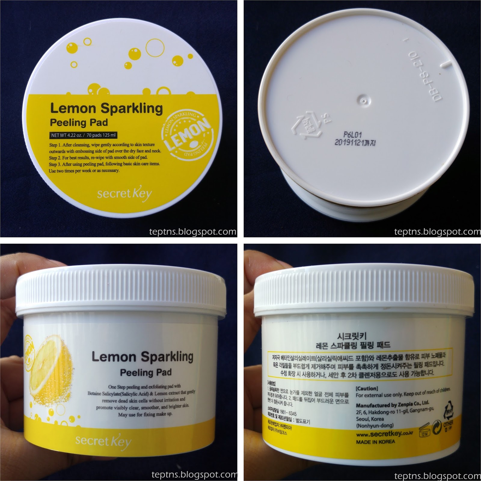 Secret Key Lemon Sparkling Peeling Pad Review - Tep Tries New Stuff