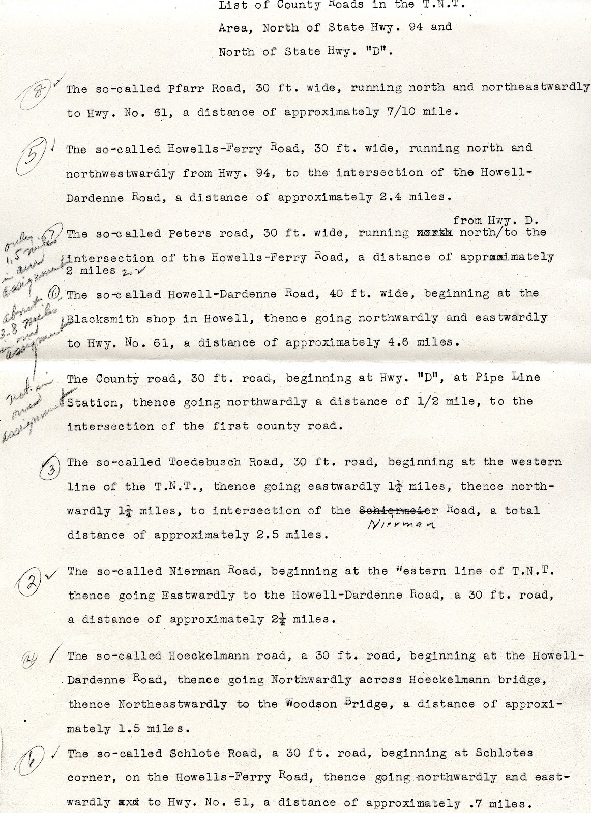 The TNT Story: 1940 Map of County Roads in the TNT Area