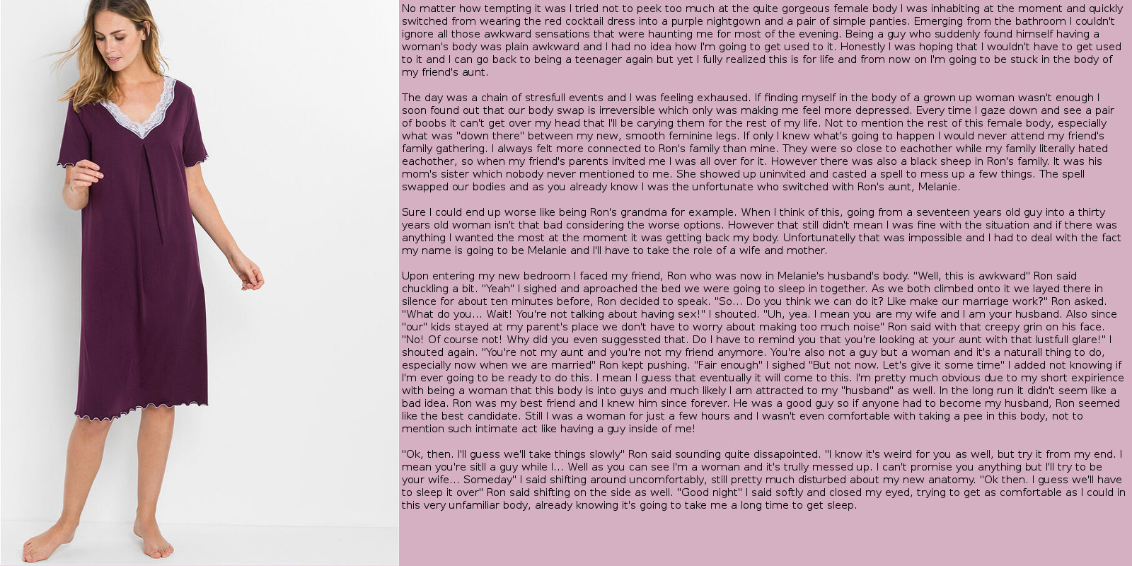 Marti's tg captions: Sharing one bed