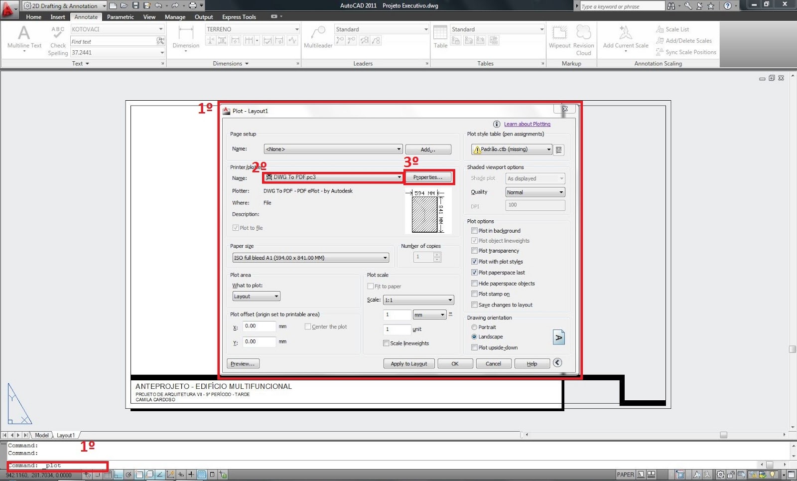 Arquitetura Ativa!: Tutorial Como Plotar e Fazer Prancha/Folha Estendida no AutoCad em PDF