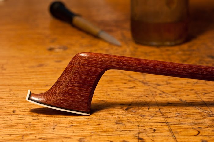The Bow in Process, the workshop of Charles Espey: CELLO BOW HEAD