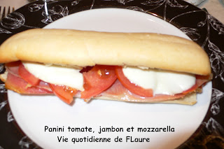 Panini tomate, jambon, mozzarella