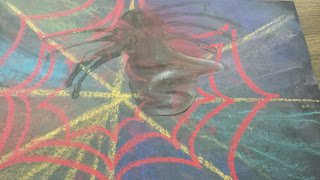 Mrs. Mona Lisa's Art Spot!: 3rd Grade Chalk Pastel Spiders!