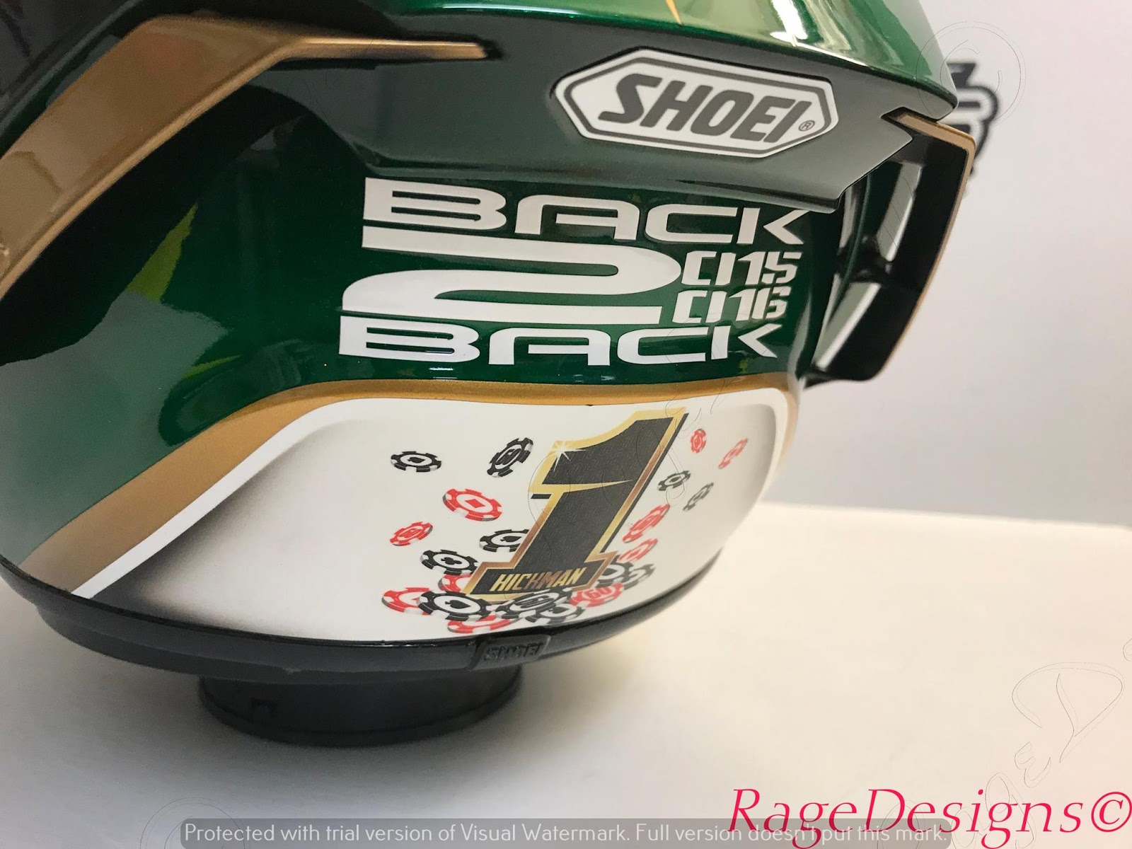 Racing Helmets Garage: Shoei X-Spirit III P.Hickman Macau 2017 by Rage ...