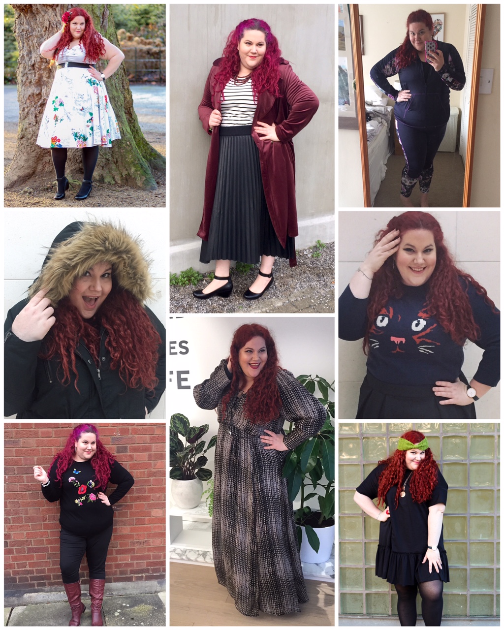 Curves & Curls: My Month in Outfits: What I Wore in January