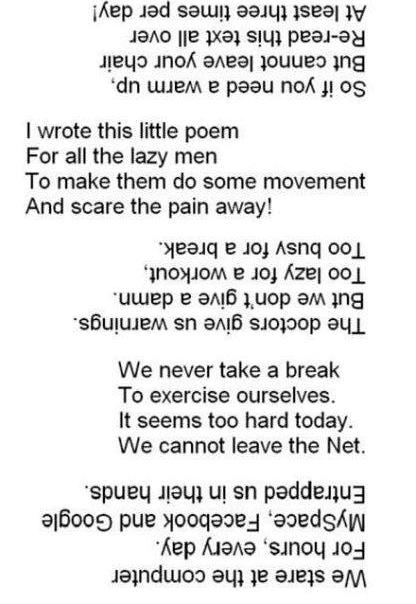 Every Day Fun Blog: Poem for all the lazy men