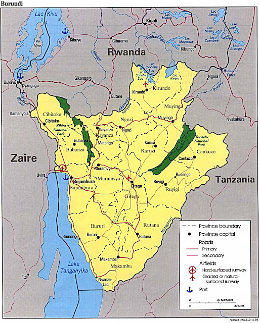 BURUNDI - GEOGRAPHICAL MAPS OF BURUNDI ~ Klima Naturali™
