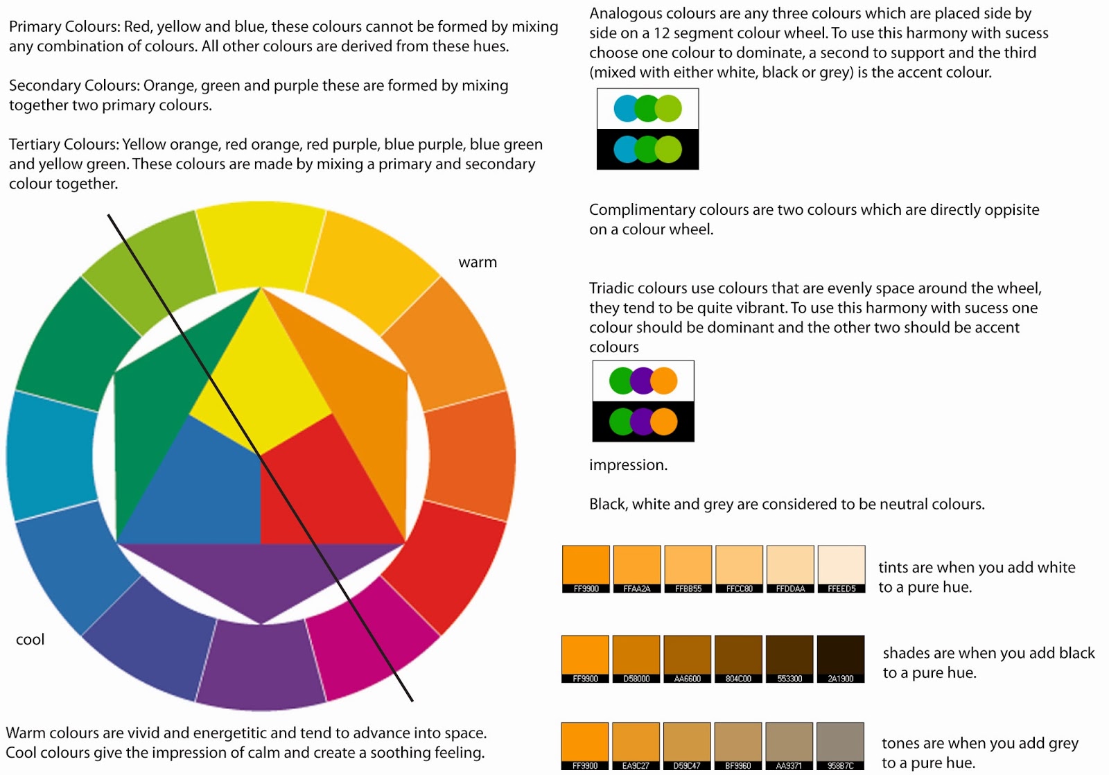 Year 2 Work : Colour theory