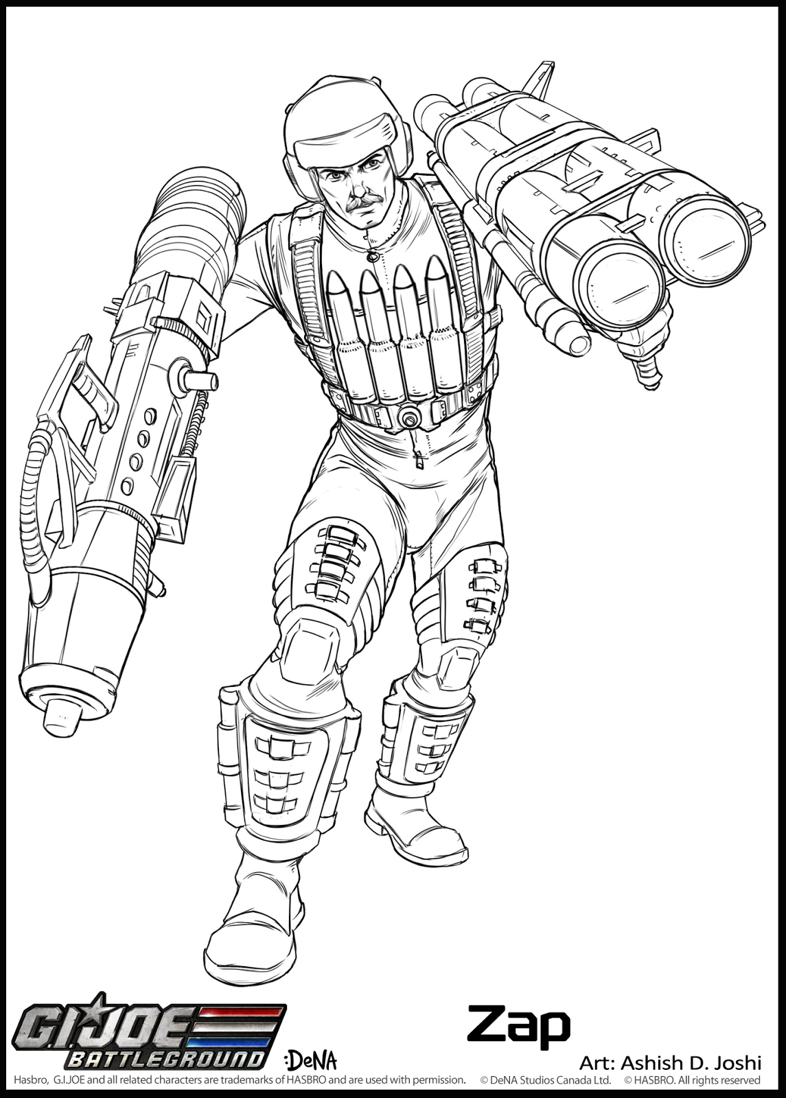 ATOMIC HERMIT: G.I.JOE Battleground line Art